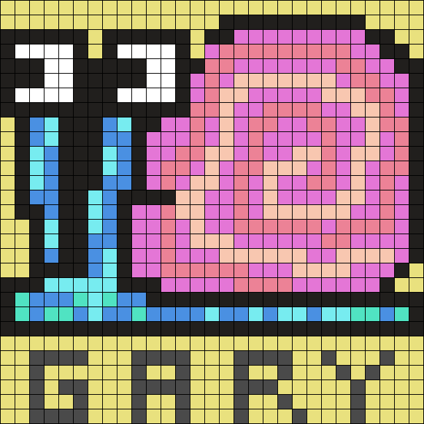 Gary - Big Square 29 X 29 Perler Bead Pattern | Bead Sprites | Misc ...