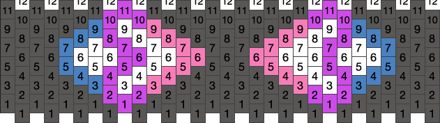 DDR Arrows Facing Pony Bead Patterns | Misc Kandi Patterns for Kandi Cuffs