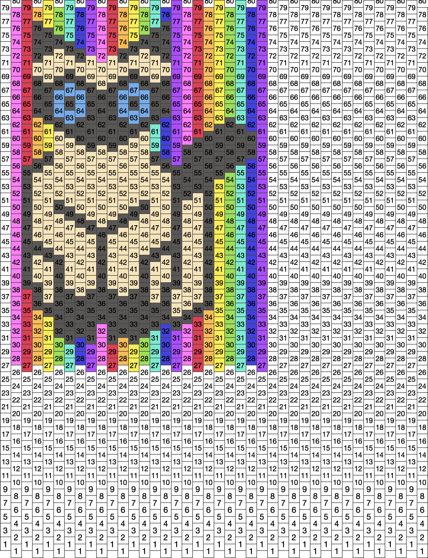 Siamese Pony Bead Patterns | Misc Kandi Patterns for Kandi Cuffs