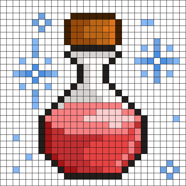 8-Bit Power-Up Potion (Neopets) Perler Bead Pattern | Bead Sprites ...