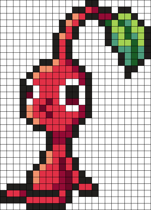 Red Pikmin Charm Perler Bead Pattern | Bead Sprites | Misc Fuse Bead ...