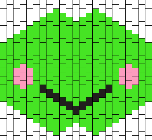 Keroppi Kandi Mask Pony Bead Patterns | Misc Kandi Patterns for Kandi Cuffs