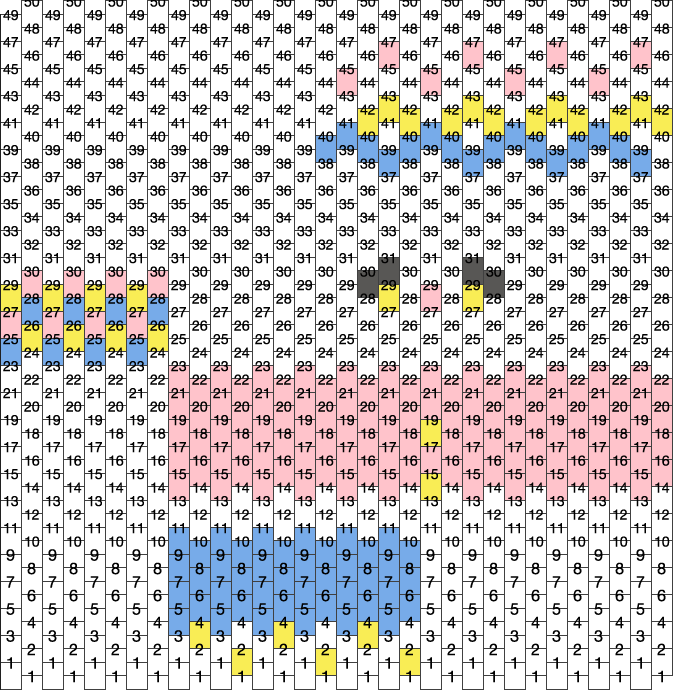 3D Clown Pattern Pony Bead Patterns | Misc Kandi Patterns for Kandi Cuffs