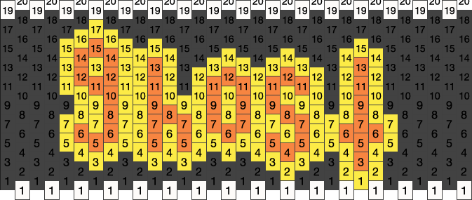 Ghost Band Cuff Pony Bead Patterns | Misc Kandi Patterns for Kandi Cuffs