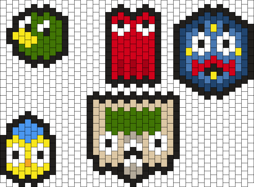 DHMIS Charm Sheet Pony Bead Patterns | Misc Kandi Patterns for Kandi Cuffs