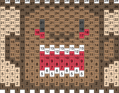 Domo Kun Blushy Cuff Pony Bead Patterns | Misc Kandi Patterns for Kandi ...