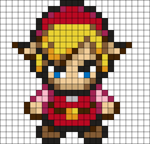 Red Link Perler Bead Pattern | Bead Sprites | Misc Fuse Bead Patterns