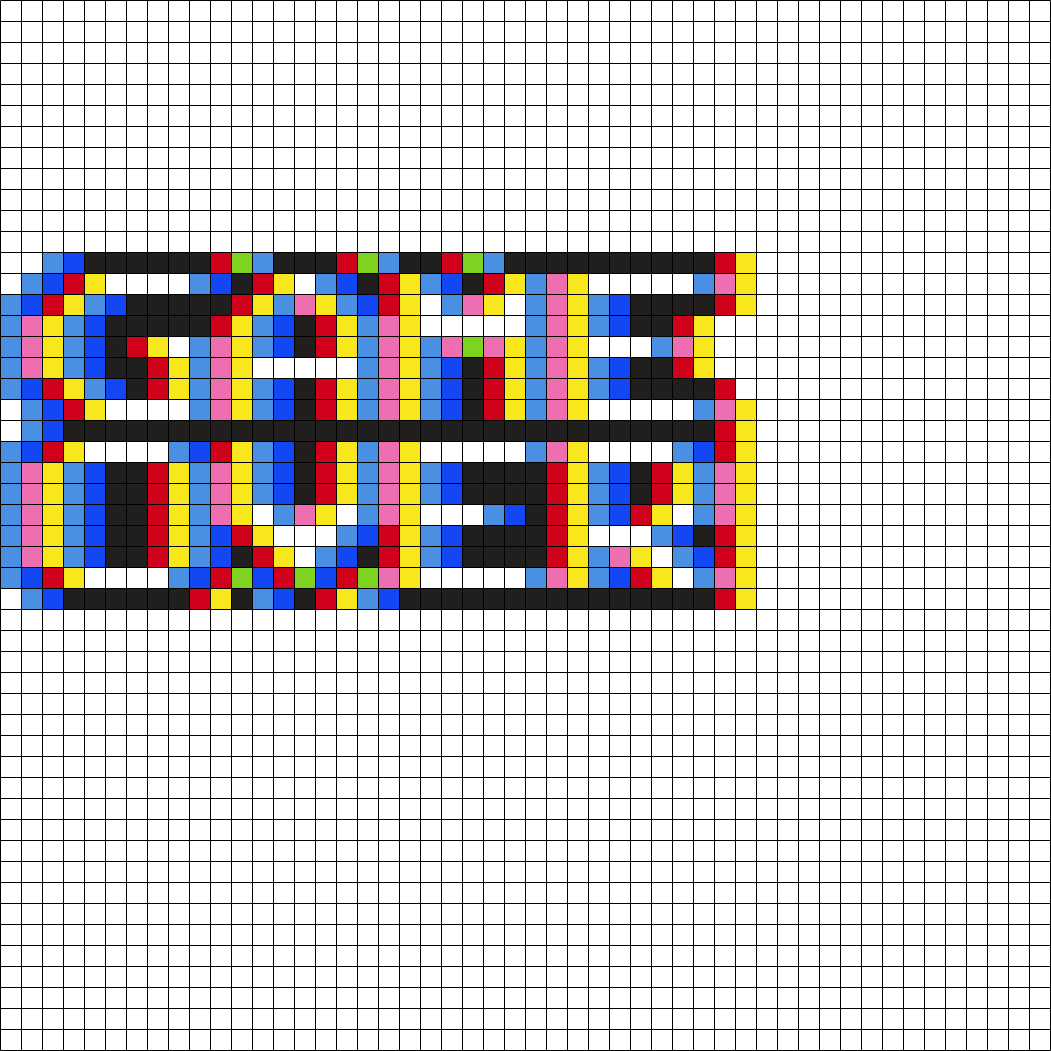 Game Over Glitch Perler Bead Pattern | Bead Sprites | Misc Fuse Bead ...