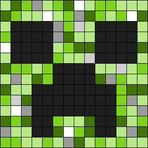 Creeper (minecraft) Perler Bead Pattern | Bead Sprites | Misc Fuse Bead ...