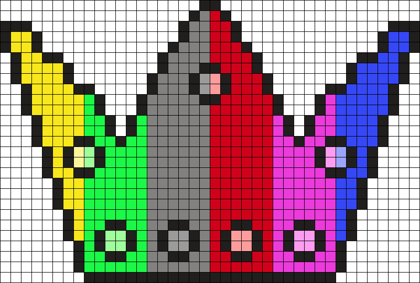 Six The Musical Crown Perler Bead Pattern | Bead Sprites | Misc Fuse ...