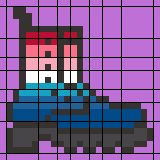 Nebularomantic Pride Combat Boot Charm Perler Bead Pattern | Bead ...
