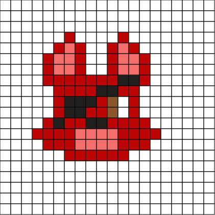 Foxy Five Nights At Freddy's Perler Bead Pattern | Bead Sprites | Misc ...