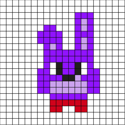 Bonnie Five Nights At Freddy's Perler Bead Pattern | Bead Sprites ...