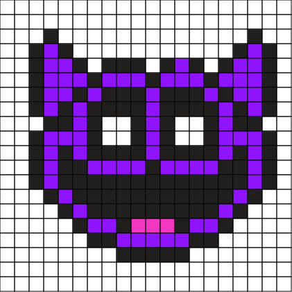 Catnap Perler Bead Pattern | Bead Sprites | Misc Fuse Bead Patterns