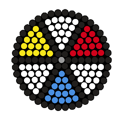 Beach Ball Perler Bead Pattern | Bead Sprites | Misc Fuse Bead Patterns