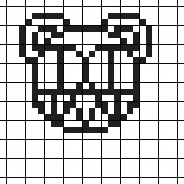 Radiohead Mod Bear!! Perler Bead Pattern | Bead Sprites | Misc Fuse ...