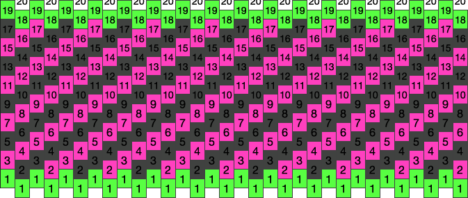 Pink,green,black Kandi Cuff Pony Bead Patterns | Misc Kandi Patterns ...