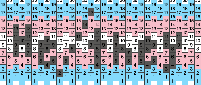 Trans-He/They Cuff Pony Bead Patterns | Misc Kandi Patterns for Kandi Cuffs