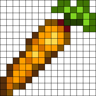 Carrot Stardew Valley Perler Bead Pattern | Bead Sprites | Misc Fuse ...