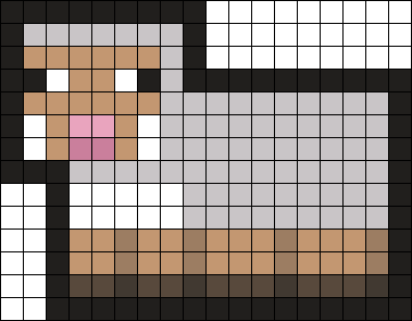 MC Sheep Perler Bead Pattern | Bead Sprites | Misc Fuse Bead Patterns