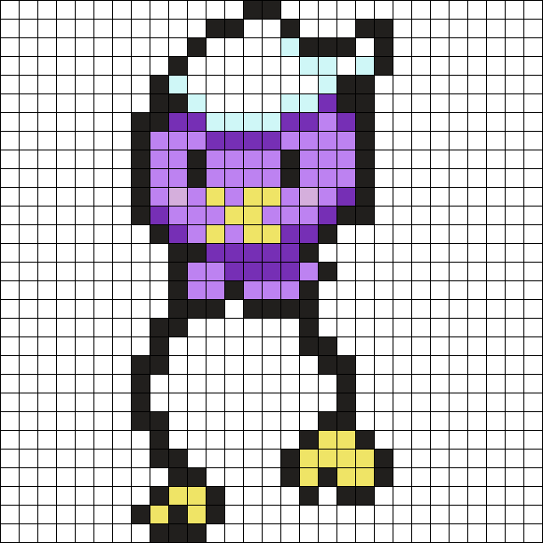 Drifloon Perler Bead Pattern | Bead Sprites | Misc Fuse Bead Patterns