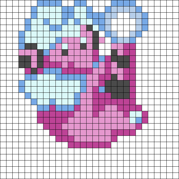 Flaaffy Keychain Perler Bead Pattern | Bead Sprites | Misc Fuse Bead ...