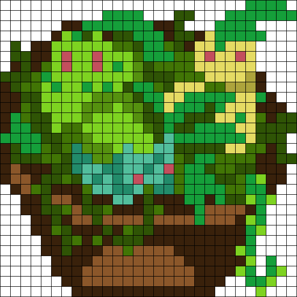 Pokemon Plant Pot Perler Bead Pattern | Bead Sprites | Misc Fuse Bead ...