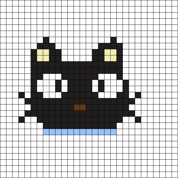 Big Choco Cat Charm Perler Bead Pattern | Bead Sprites | Misc Fuse Bead ...