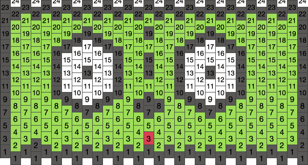GIR CUFF ( INVADER ZIM ) Pony Bead Patterns | Misc Kandi Patterns for ...