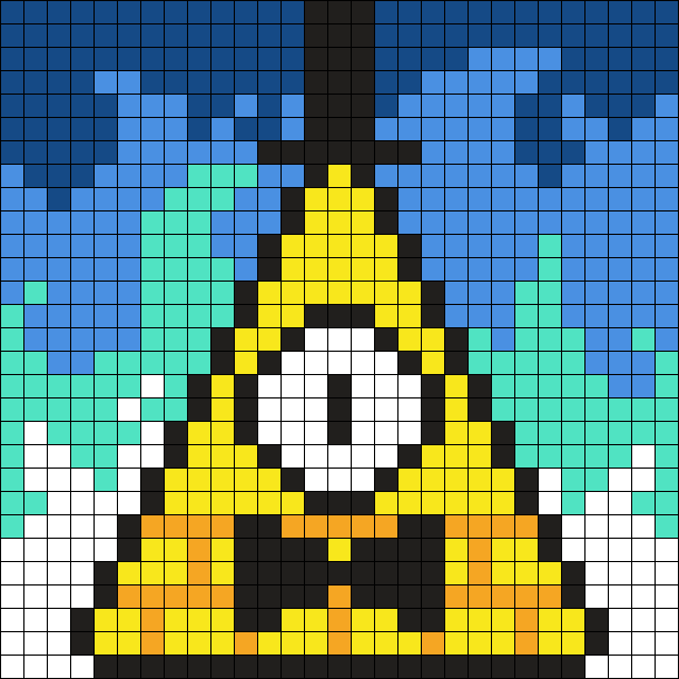 Bill Cipher Perler Bead Pattern | Bead Sprites | Misc Fuse Bead Patterns