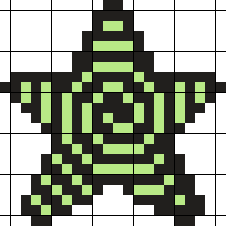 Spiral Star Perler Bead Pattern | Bead Sprites | Misc Fuse Bead Patterns