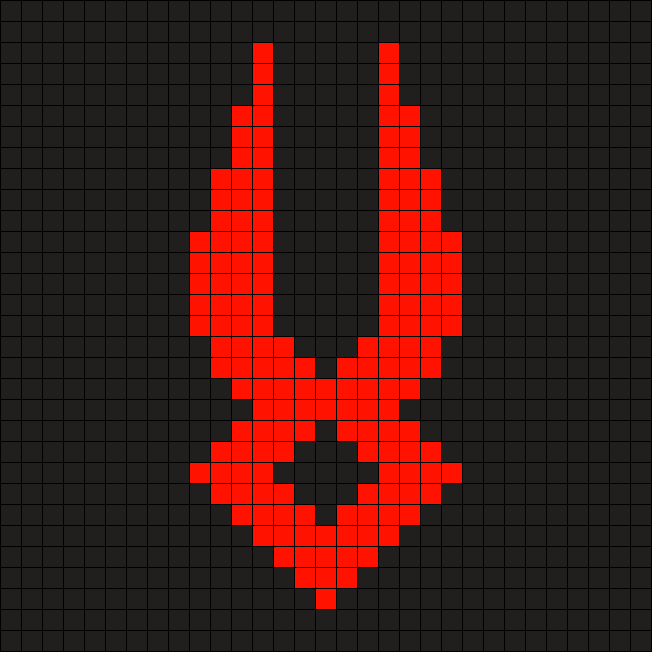 Hades Logo Perler Bead Pattern | Bead Sprites | Misc Fuse Bead Patterns