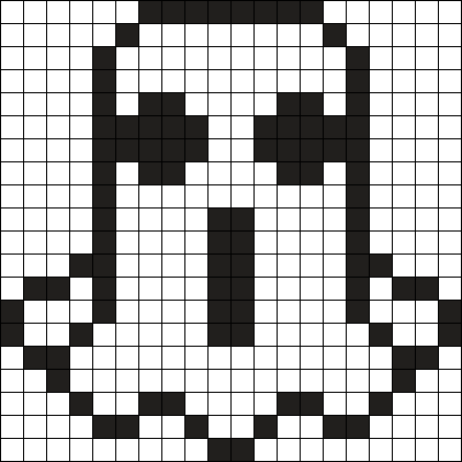 Boo-Boo The Tiny Ghost (Rhythm Heaven) Perler Bead Pattern | Bead ...