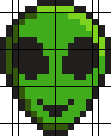 Alien Perler Bead Pattern | Bead Sprites | Misc Fuse Bead Patterns