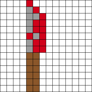 Bloody Knife Perler Bead Pattern | Bead Sprites | Misc Fuse Bead Patterns