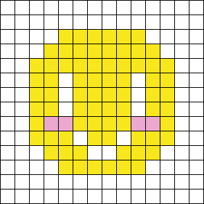 Smiley Face Perler Bead Pattern | Bead Sprites | Misc Fuse Bead Patterns