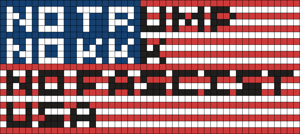 No Trump No Kkk No Fascist Usa Perler Bead Pattern | Bead Sprites ...