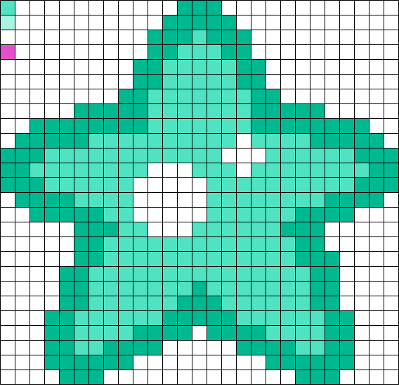 Chibi Star Green Perler Bead Pattern | Bead Sprites | Misc Fuse Bead ...