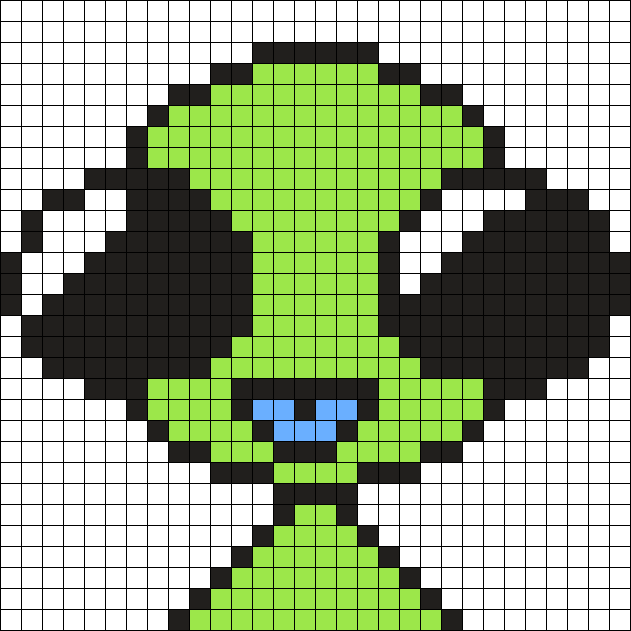 Lil Alien Creature Perler Bead Pattern | Bead Sprites | Misc Fuse Bead ...