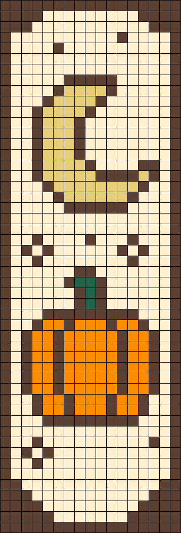 Moon Pumpkin Banner Perler Bead Pattern | Bead Sprites | Misc Fuse Bead ...