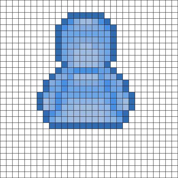 Frutiger Aero Icon ~ Blue Perler Bead Pattern | Bead Sprites | Misc ...