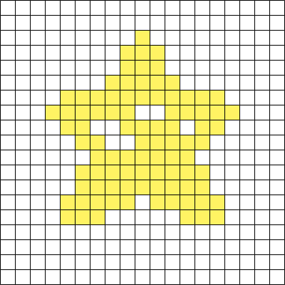 Tiny Chibi Star Perler Bead Pattern | Bead Sprites | Misc Fuse Bead ...