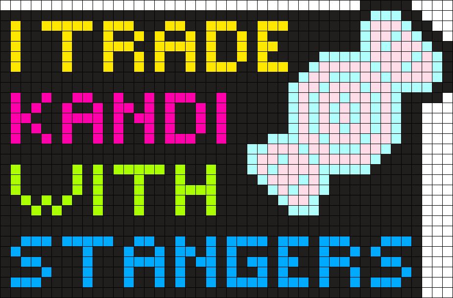 Kandi Trade Perler Bead Pattern | Bead Sprites | Misc Fuse Bead Patterns