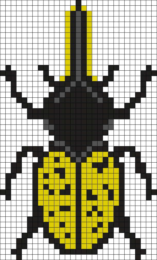 Hercules Beetle Perler Bead Pattern | Bead Sprites | Misc Fuse Bead ...