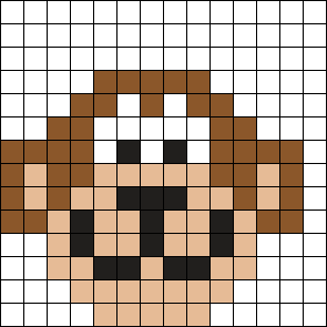 Monkey Perler Bead Pattern | Bead Sprites | Misc Fuse Bead Patterns