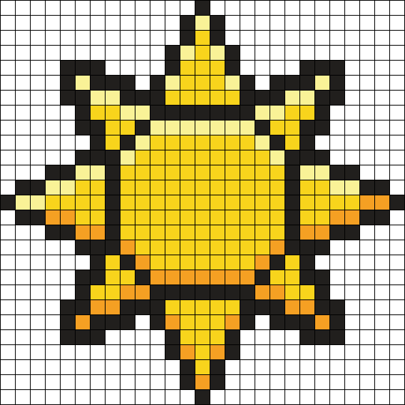Sun Perler Bead Pattern | Bead Sprites | Misc Fuse Bead Patterns