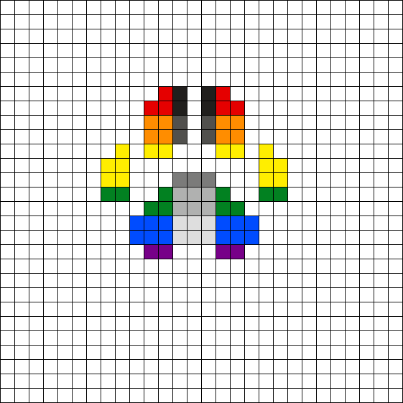 Homoflexible Paw Perler Perler Bead Pattern | Bead Sprites | Misc Fuse ...