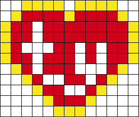 Small Ty Heart Perler Bead Pattern | Bead Sprites | Misc Fuse Bead Patterns