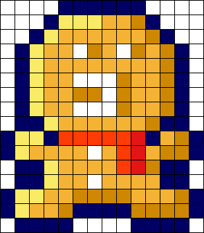 Tamagotchi Uni Gingerbread Man Perler Bead Pattern | Bead Sprites ...