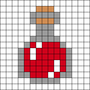 Minecraft - Healing Potion Perler Bead Pattern | Bead Sprites | Misc ...